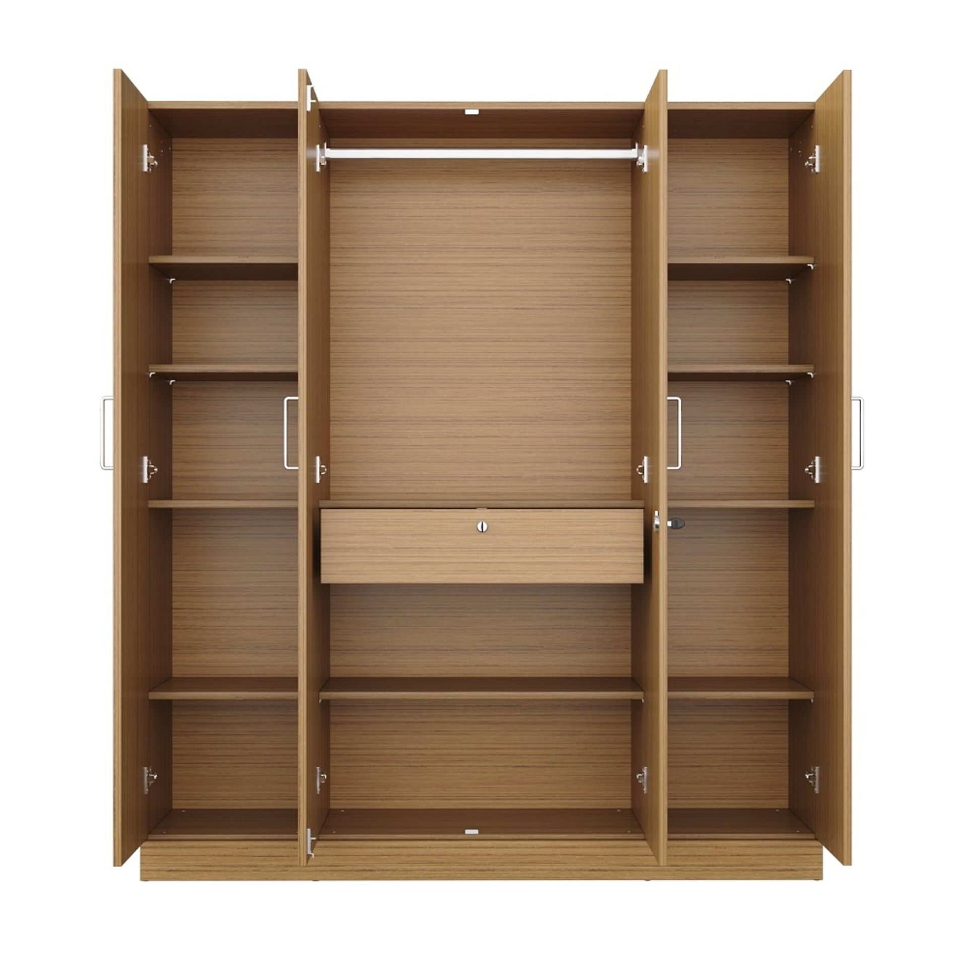 Buy Gingham 4 Door Engineered Wood Wardrobe Online at Best prices ...