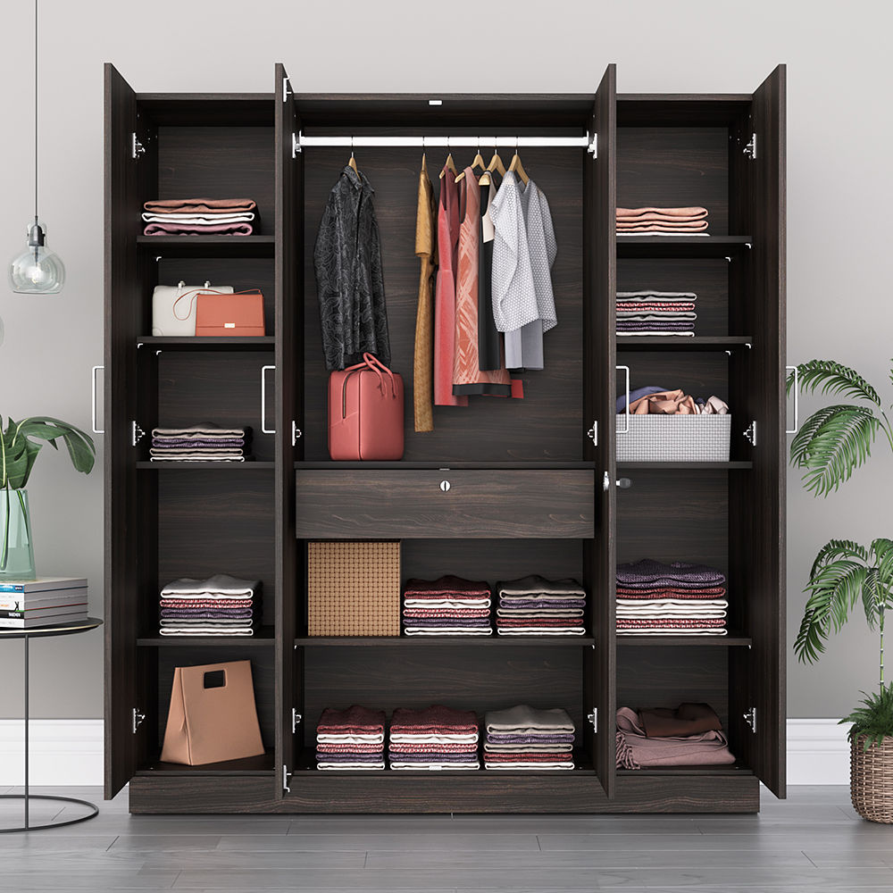 Wakefit 3 door wardrobe with drawer store
