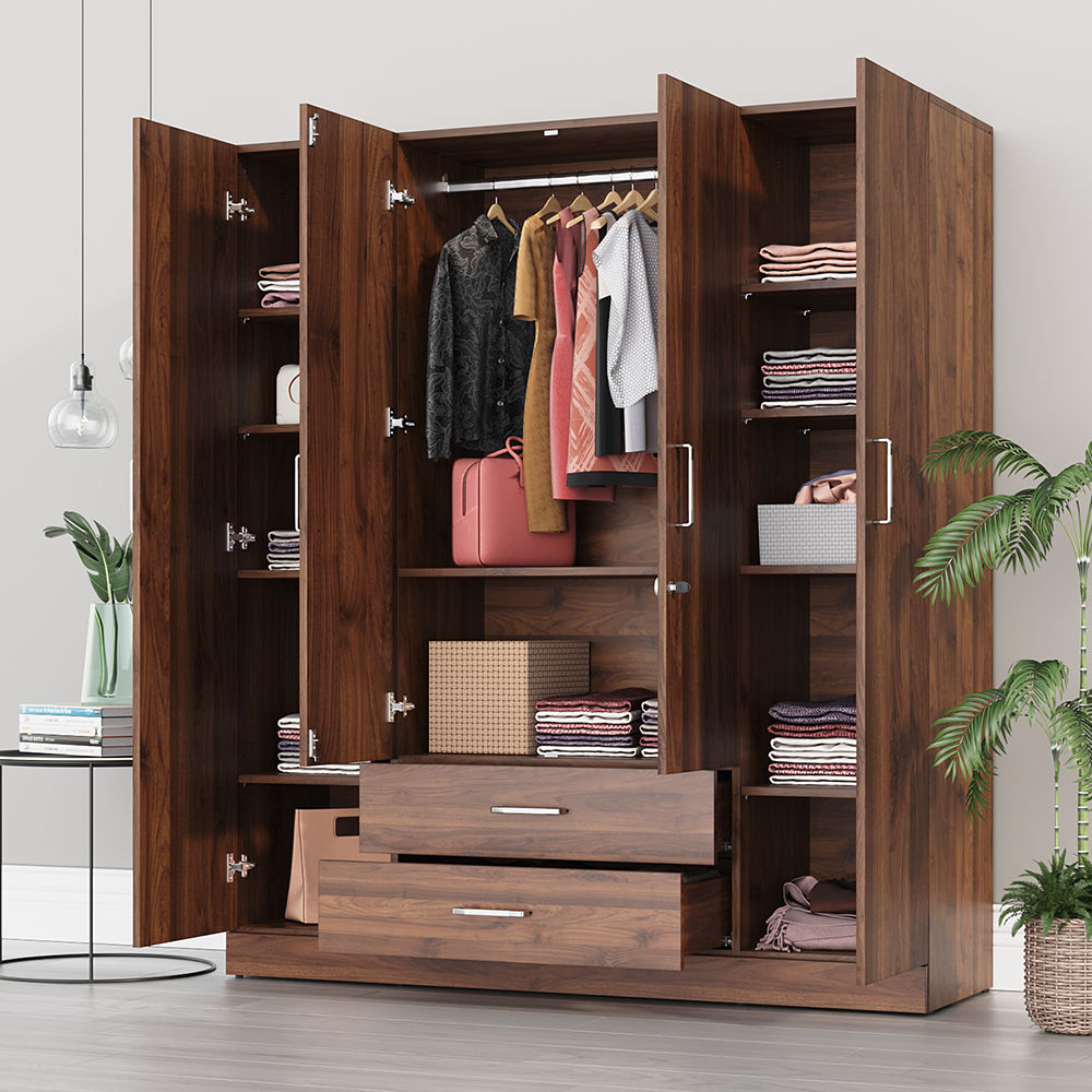 Buy Organza Plus 4 Door Wardrobe with Drawer at Best prices starting from 18603 Wakefit