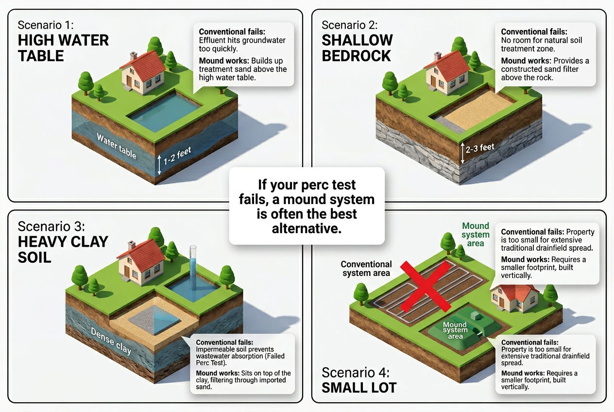 Mound Septic System Cost: $10K–$25K + How It Works (2026) | SepticTankHub