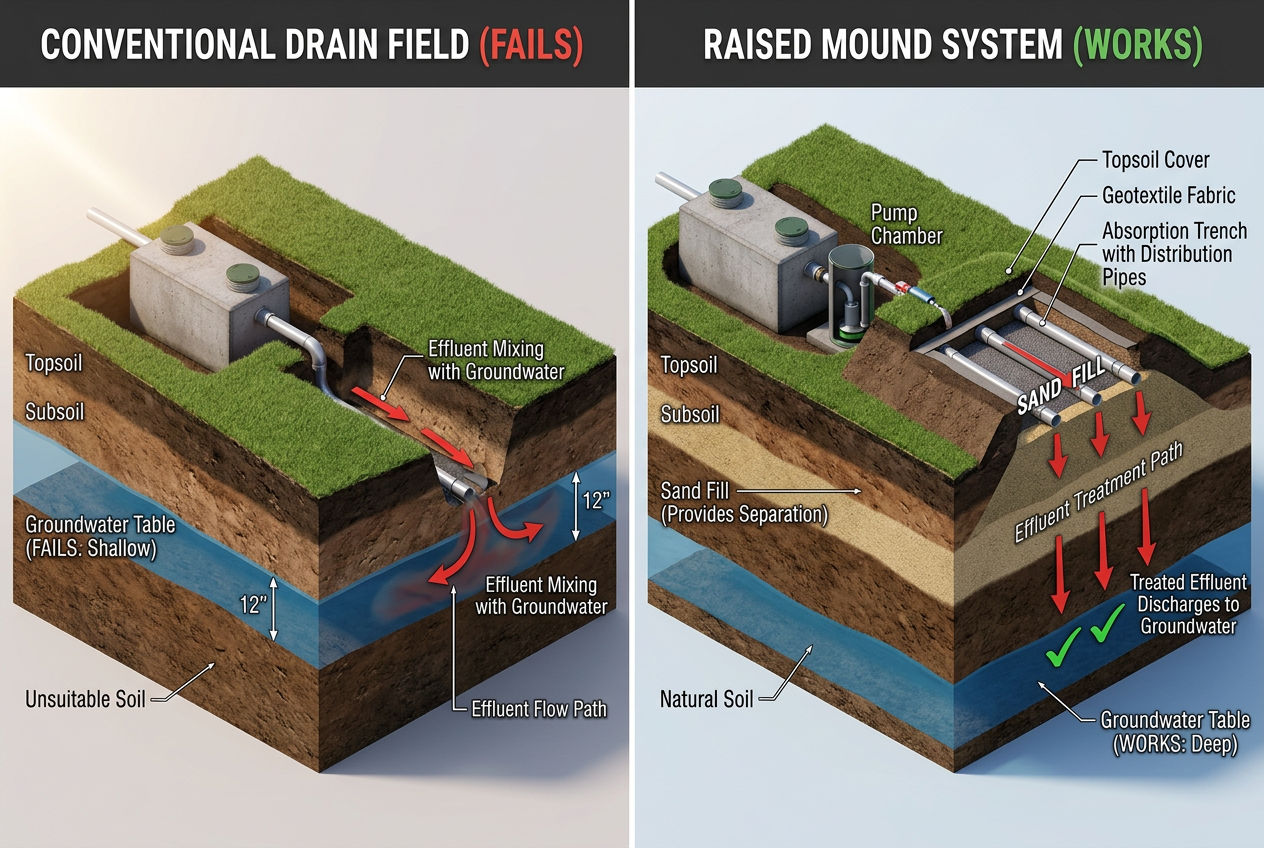 High Water Table Septic Systems (2026) | SepticTankHub
