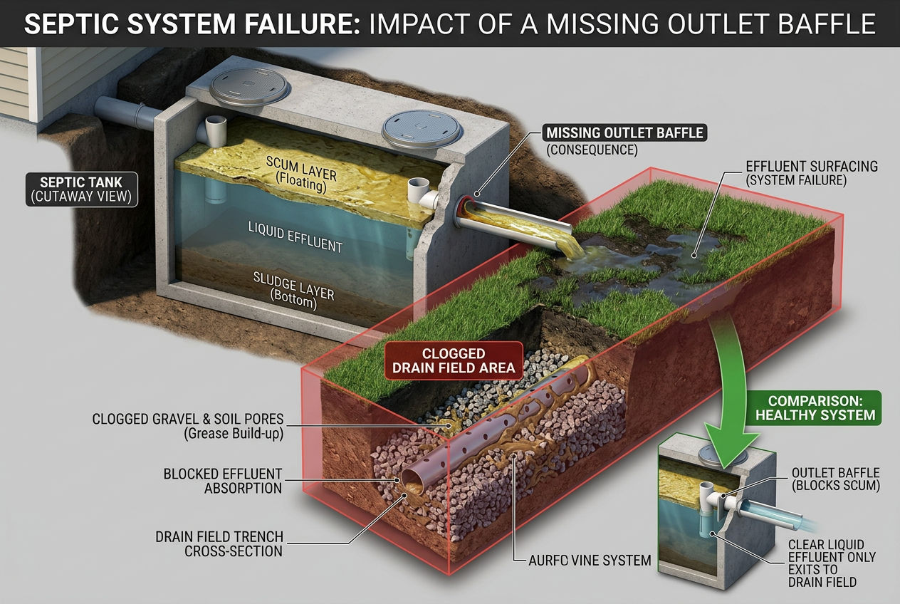 Septic Tank Baffle Repair Cost ($150–$1,500) | SepticTankHub