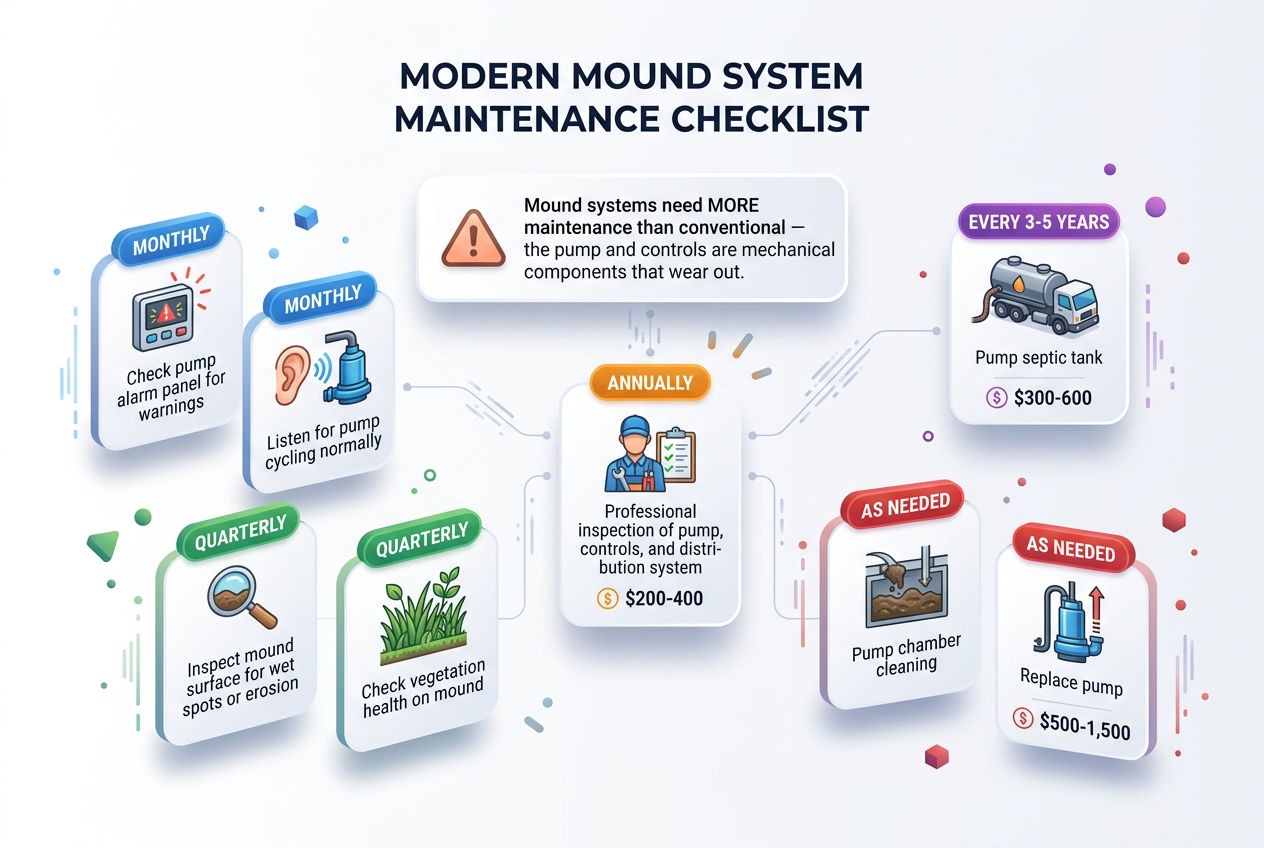 Mound Septic System Cost: $10K–$25K + How It Works (2026) | SepticTankHub