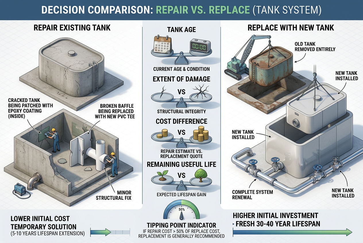 Septic Tank Replacement Cost 2026: $5,000–$15,000