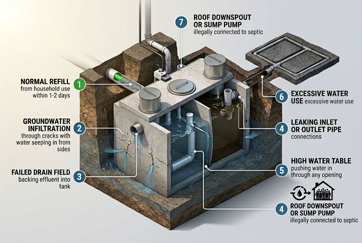 Septic Tank Full After Pumping? 7 Causes | SepticTankHub