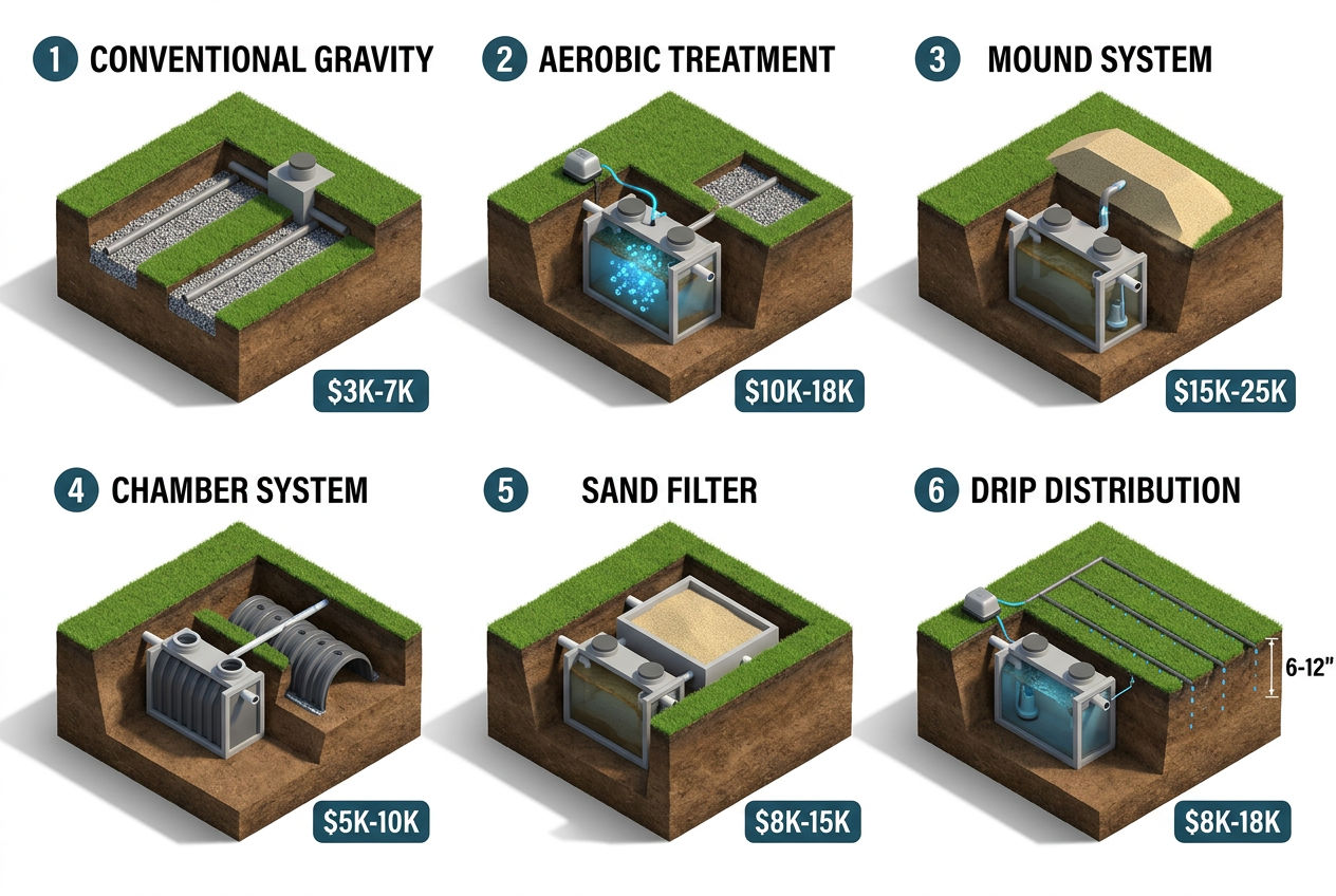 6 Types of Septic Systems (2026 Guide) | SepticTankHub