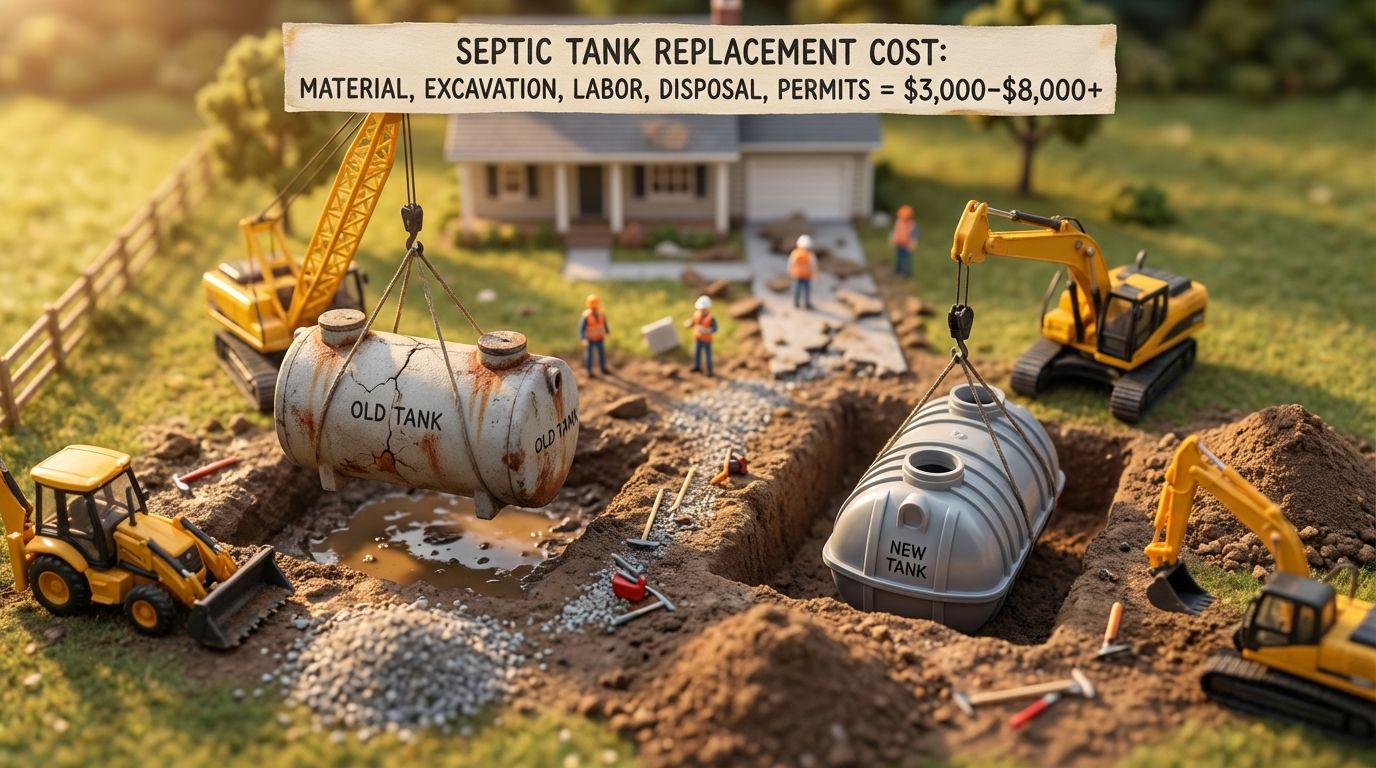 Septic Tank Replacement Cost 2026: $5,000–$15,000