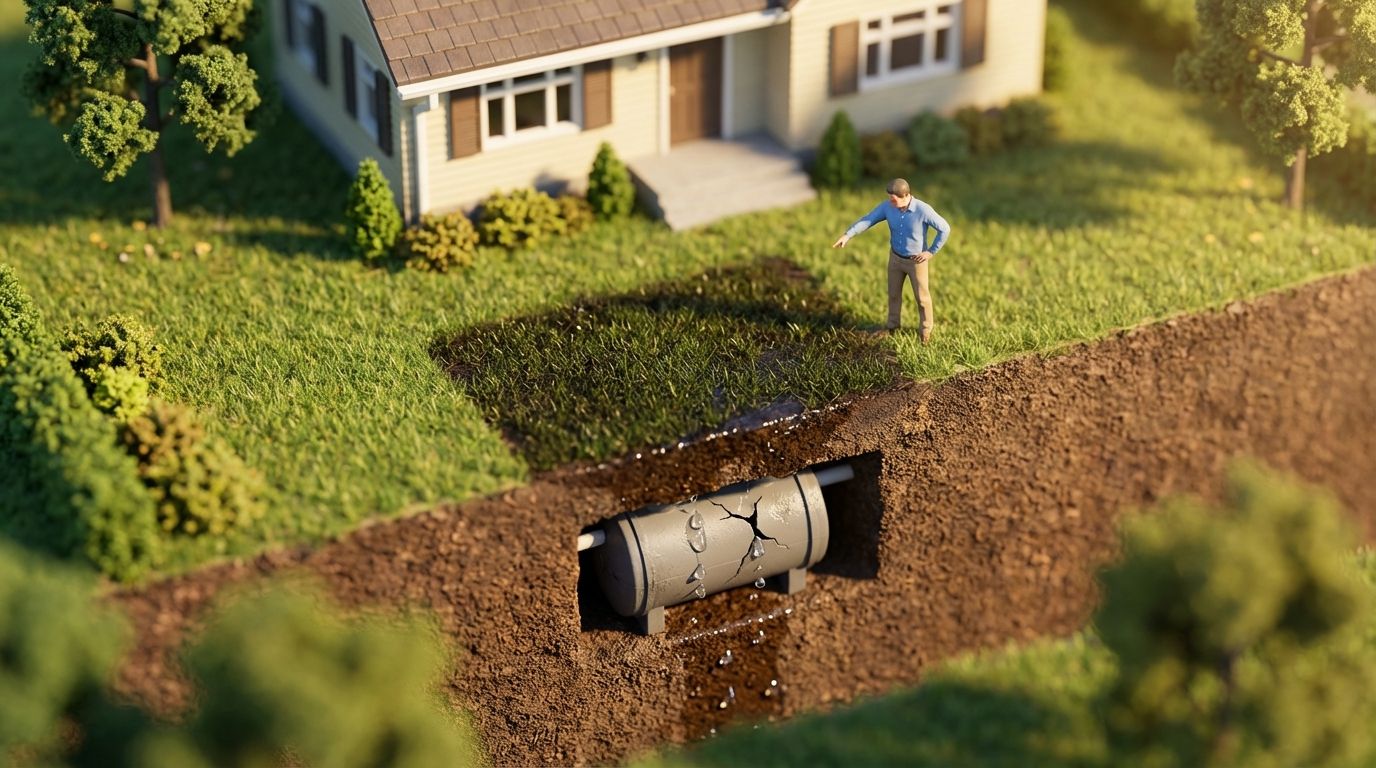 Wet Spot Over Septic? Causes & Fix (2026) | SepticTankHub