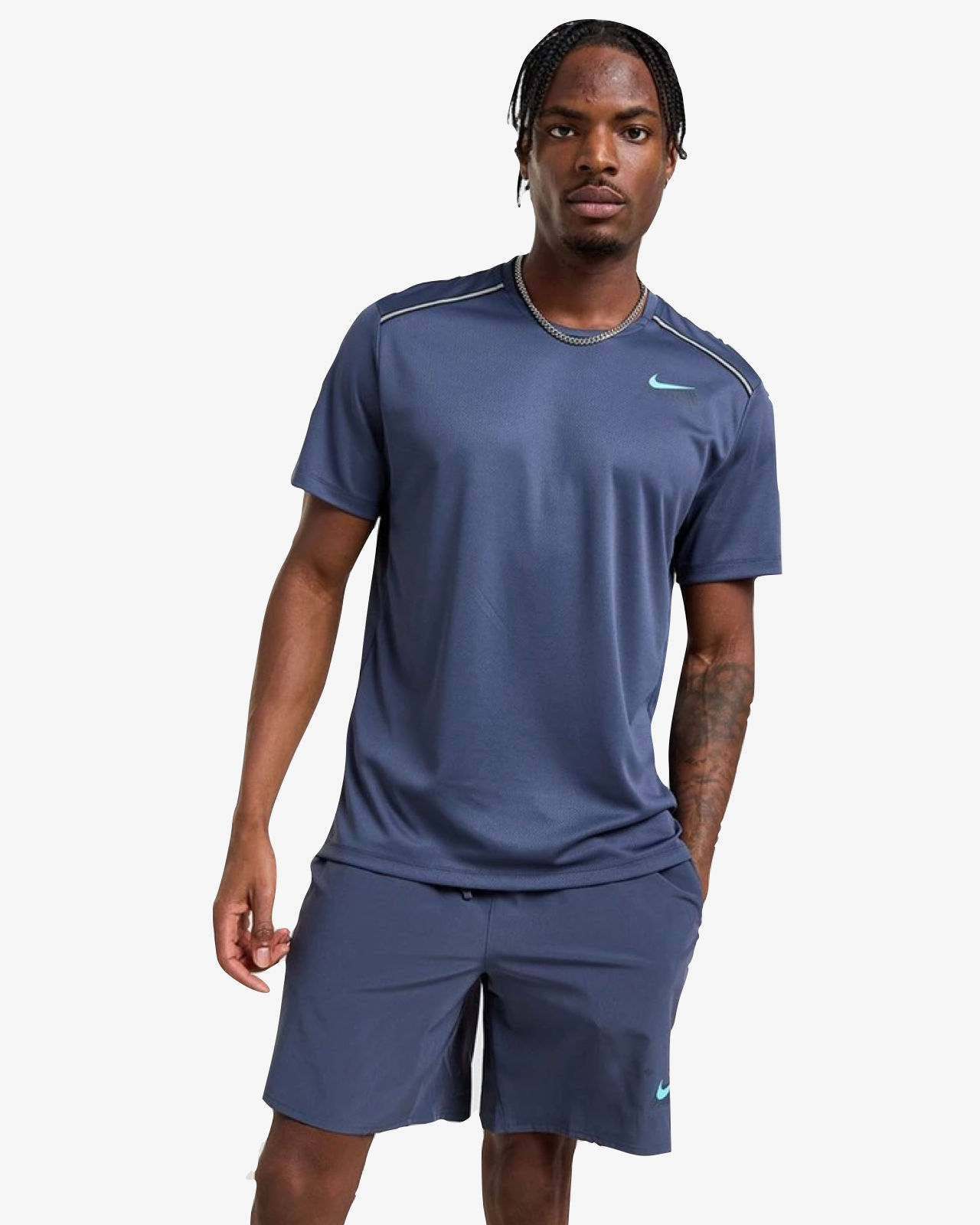Nike Miler Grid T-Shirt Thunder Blue