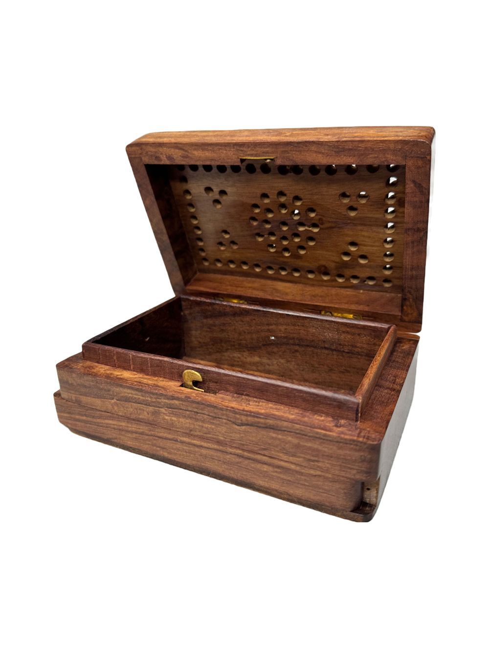 Sheesham Wood Carved Jaali Box - Parampara