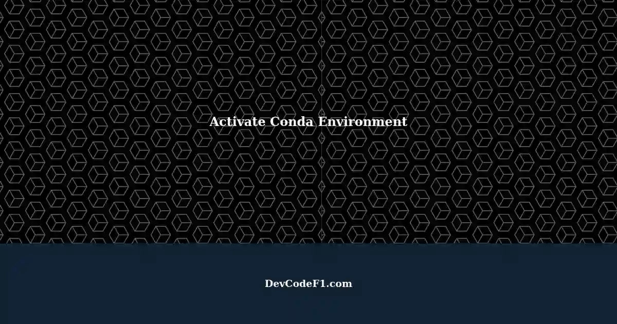 Activating an Existing Conda Environment for Data Science Projects Activating an Existing Conda Environment for Data Science Projects