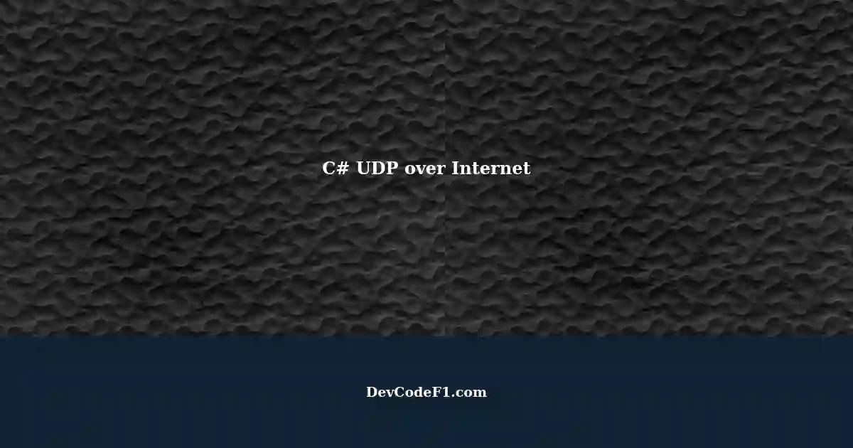C Udp Messages Over Internet Server Side Listening