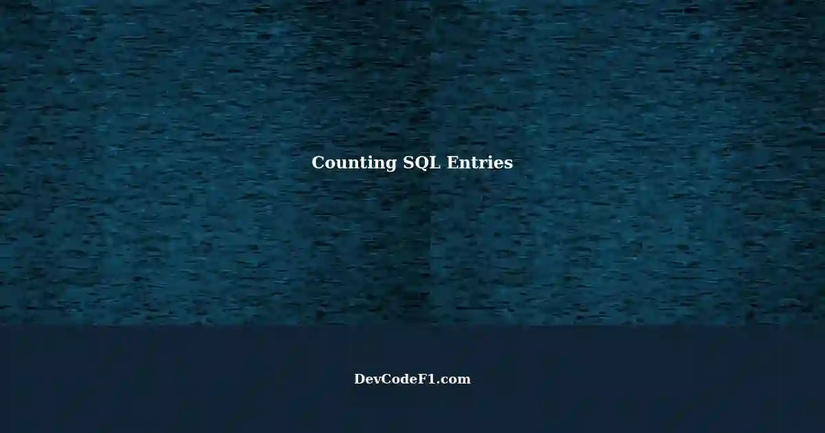 Understanding Sql Count Instances Of Two Different Entries