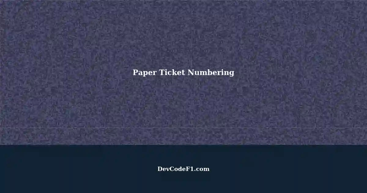 Assigning Paper Ticket Numbers Based on Quantity Purchased in a Fundraiser