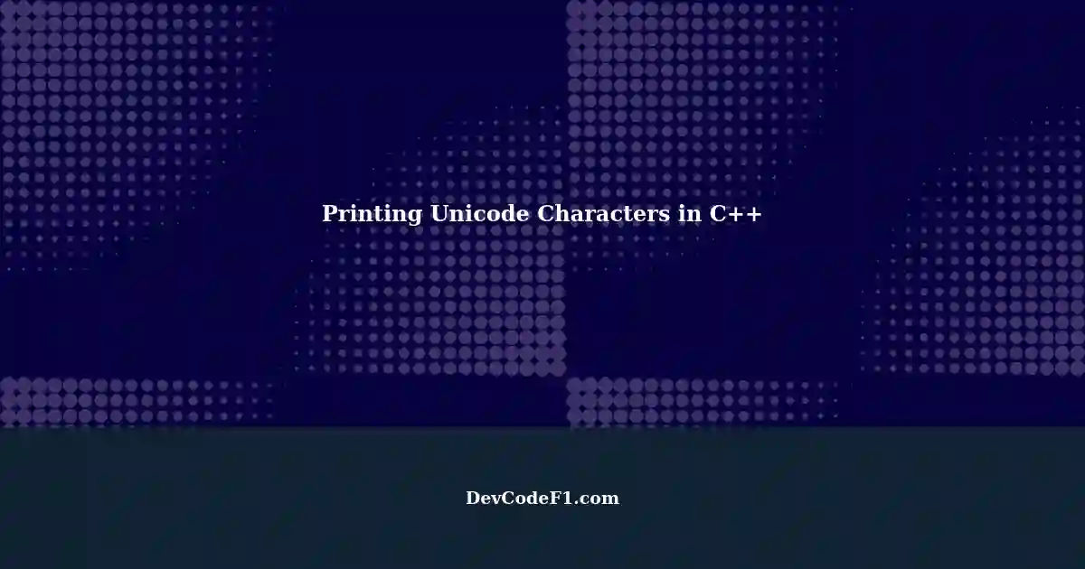 Printing Unicode Characters In A Range Using C 