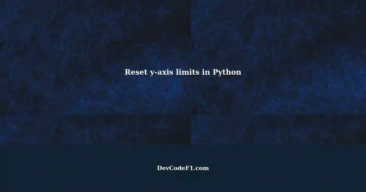 Resetting Y axis Limits In Subplots Of Python Line Charts