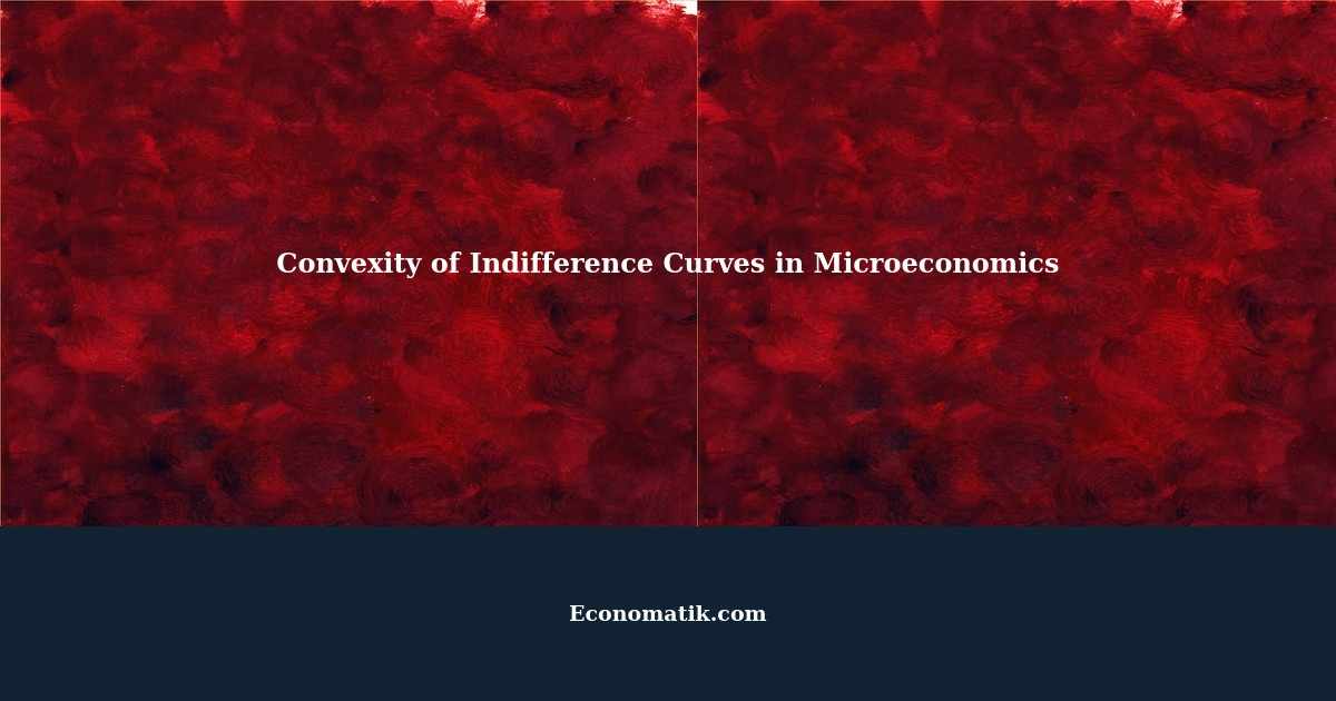 Understanding Convexity of Indifference Curves in Microeconomics Understanding Convexity of Indifference Curves in Microeconomics