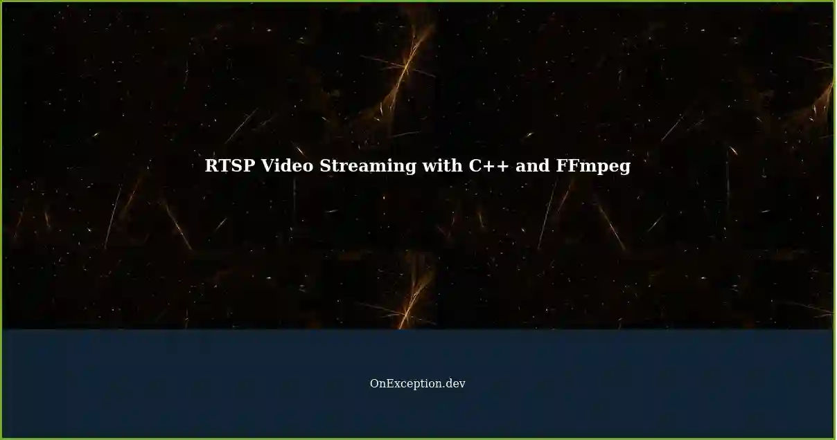 Streaming Rtsp Video File Via C And Ffmpeg
