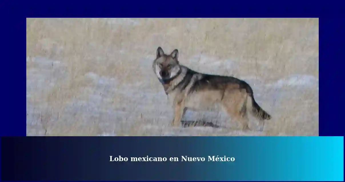 Vista rara de lobo mexicano en peligro de extinción en Nuevo México