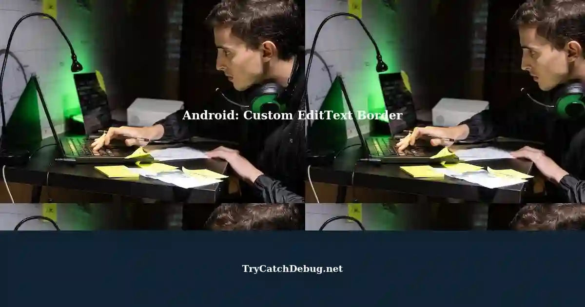 Customizing Focused EditText Border in Android Customizing Focused EditText Border in Android