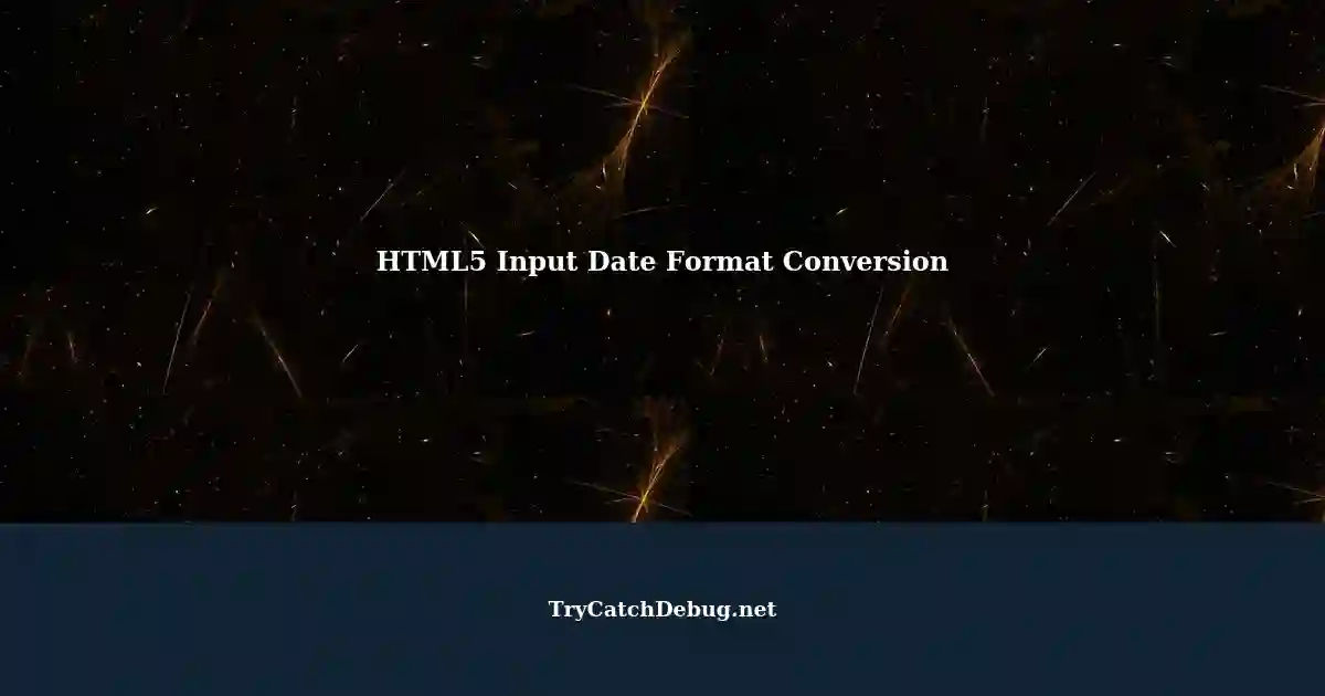 Converting HTML5 input date format: '01-Jan-2024' Converting HTML5 input date format: '01-Jan-2024'