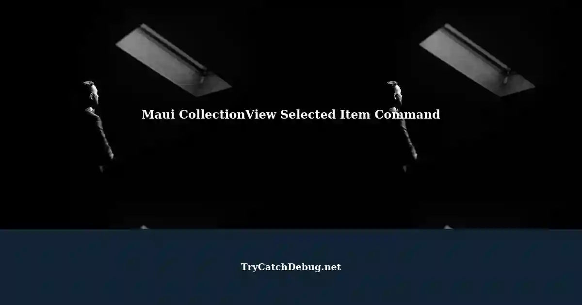 Maui Binding Selected Item In Collectionview With Command And Commandparameter Using 3926