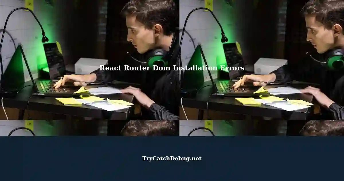 Troubleshooting React Router Dom Installation Errors