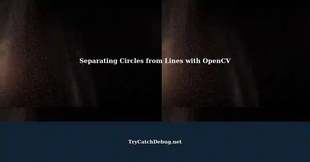 Separating Lines And Circles Using Opencv A Morphology Approach 4284