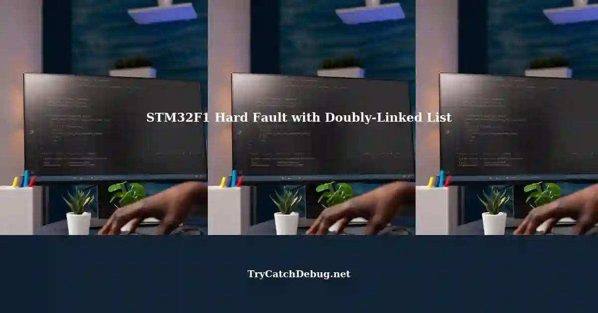 Hard Fault In Ranmcu Stm32f1 Doubly Linked List Result In Stack Overflow