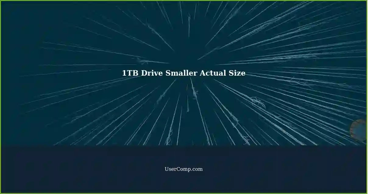Why Does a 1TB Drive Show Smaller Actual Size?