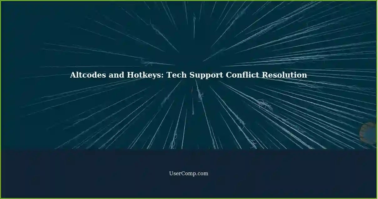 Resolving Conflicts with Altcodes and Application Hotkeys: A Tech ...