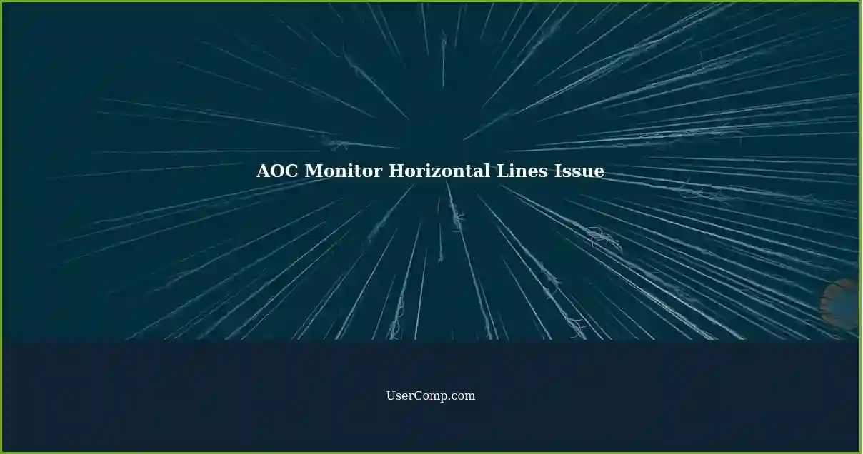 Troubleshooting Repeated Horizontal Lines on AOC Monitor for 2 Days