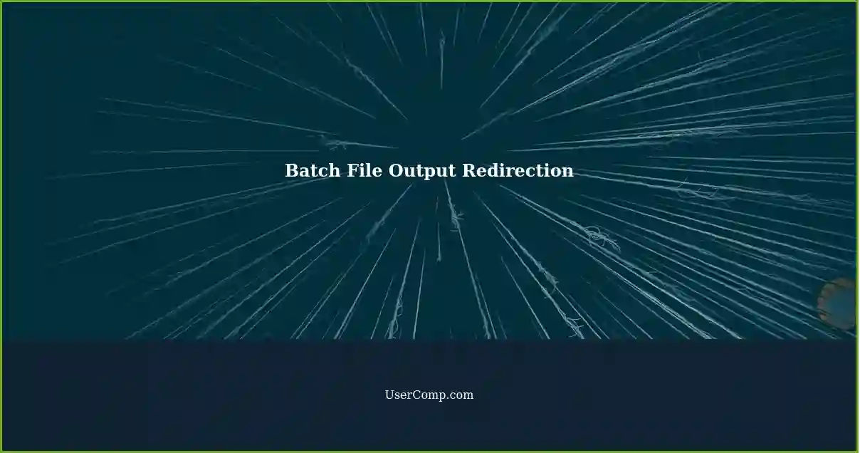 Batch File Output Redirection To Text File Incomplete Example 2316