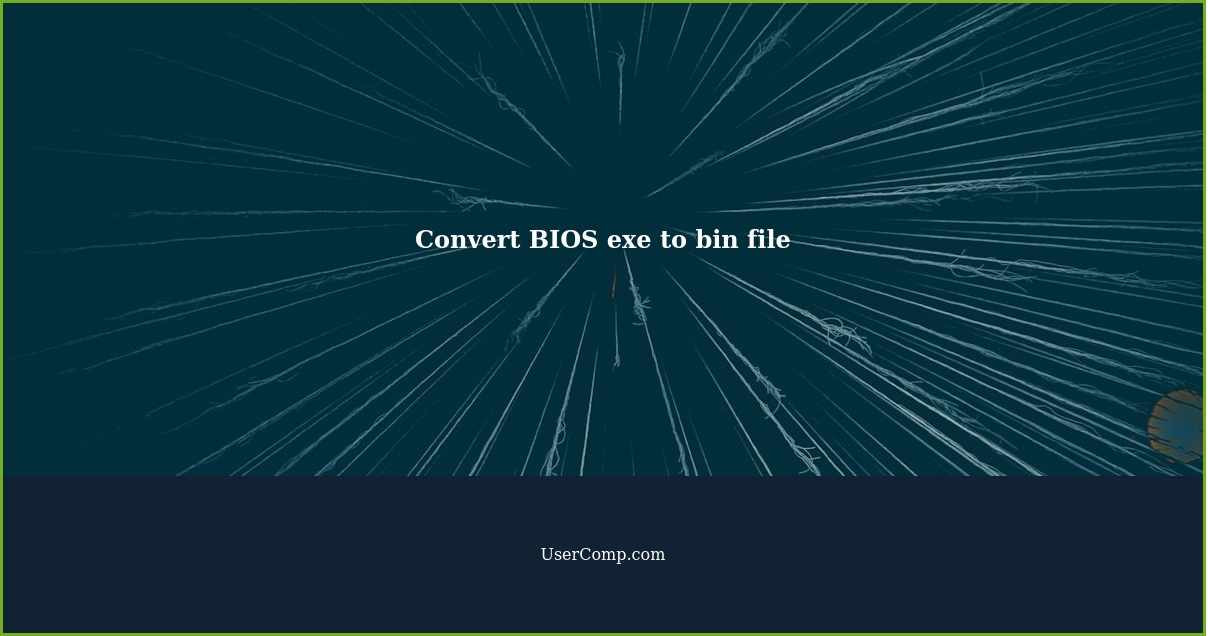 Convert BIOS exe to bin file - Step-by-Step Guide Convert BIOS exe to bin file - Step-by-Step Guide