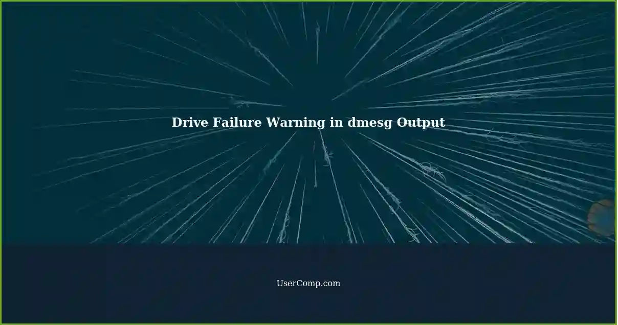 Interpreting dmesg Output: Drive Failure Imminent - Sysadmin Error