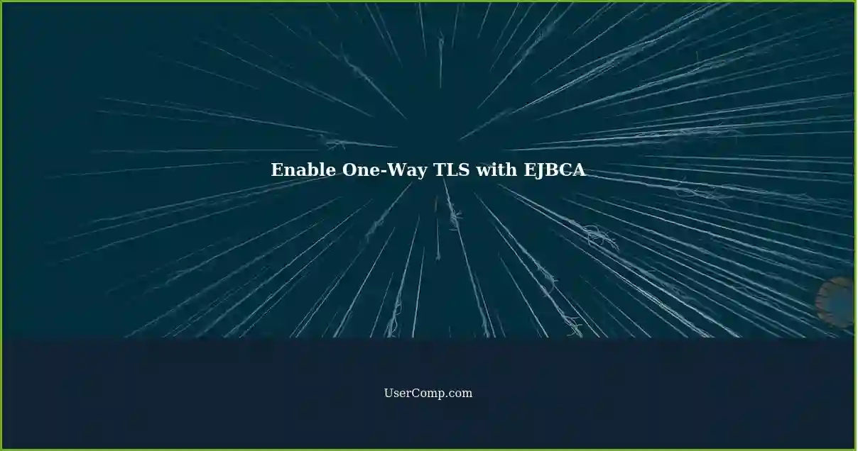 Enable One-Way TLS with EJBCA and OpenSSL CMP using Command Line