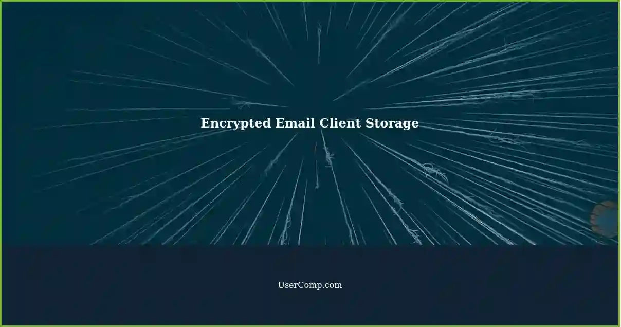 Encrypted Email Client: Properly Storing Encrypted Data