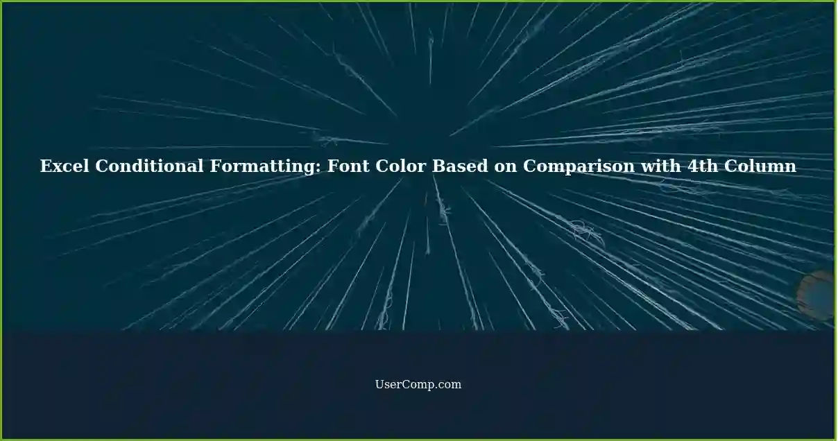 Conditional Formatting in Excel: Changing Font Color Based on ... Conditional Formatting in Excel: Changing Font Color Based on ...
