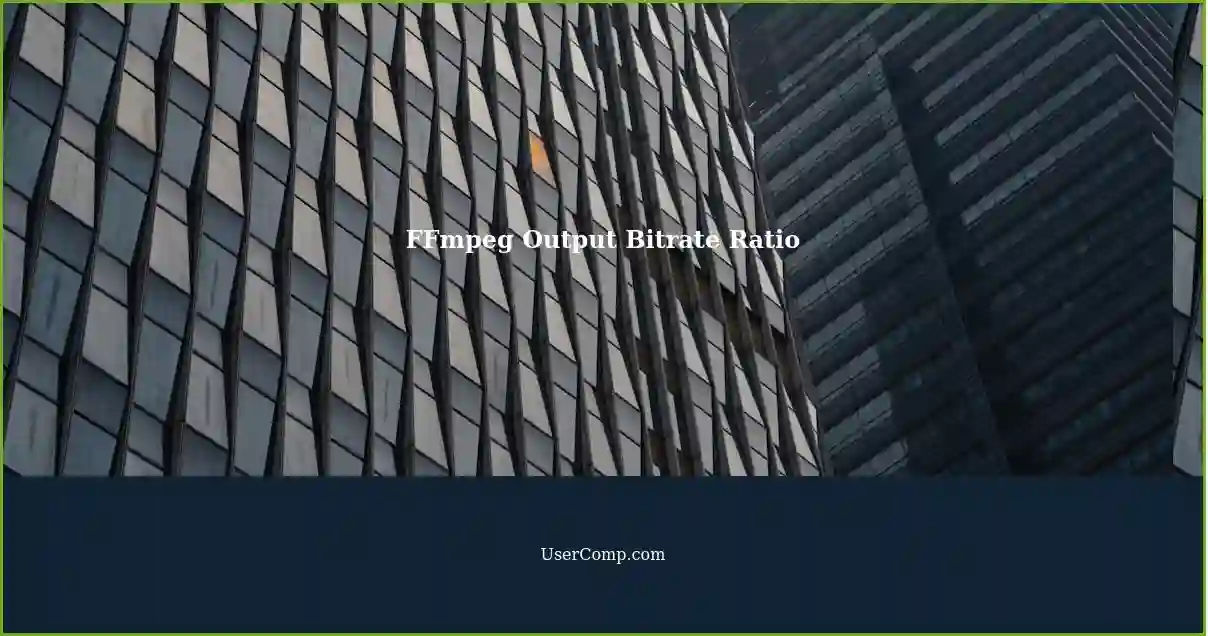 Setting Output Bitrate Ratio for FFmpeg Audio/Video Combine Setting Output Bitrate Ratio for FFmpeg Audio/Video Combine