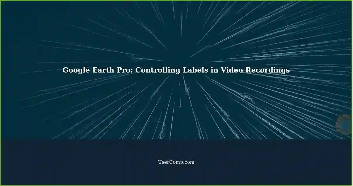 Controlling Appearance Borders (Labels) in Recording Video with Google ...