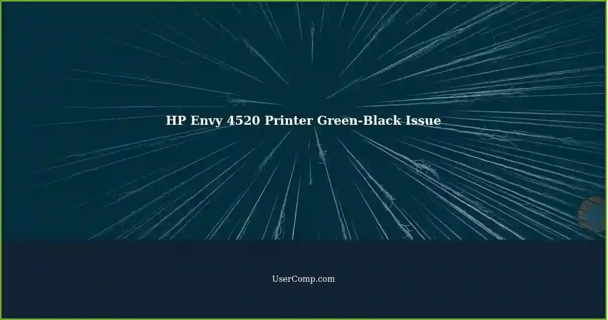HP Envy 4520 Printer (F0V69A) Printing Green and Black