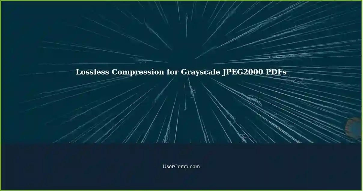 Lossless Compression Settings for Imagemagick: Convert Grayscale JPEG2000 PDFs with JPEG2000 ...