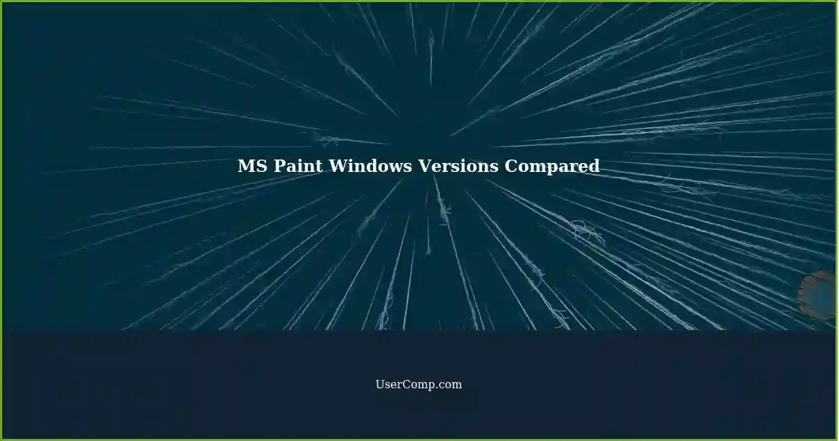 MS Paint Comparison: Windows 11/10 vs. Windows 7