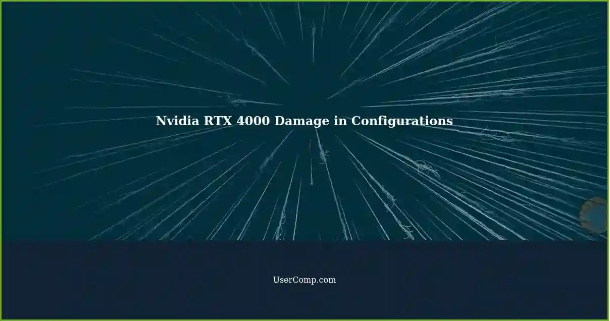 New Nvidia RTX 4000 GPU Causing Damage in Configurations: A Solution
