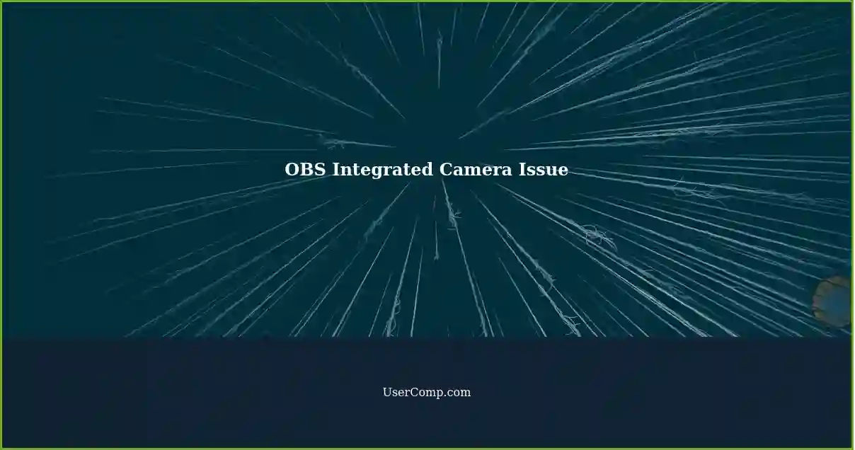 OBS: Integrated Camera from Sonix Technology Co. Ltd. Shows as Webcam ...