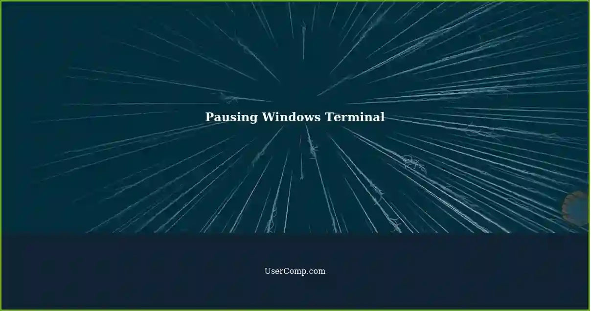 Pausing Windows Terminal and Console Host with Ctrl+S and Ctrl+Q
