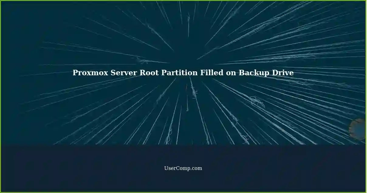 Proxmox Server: 1TB Root Partition on PVE-Root Filled on 100GB Backup Drive