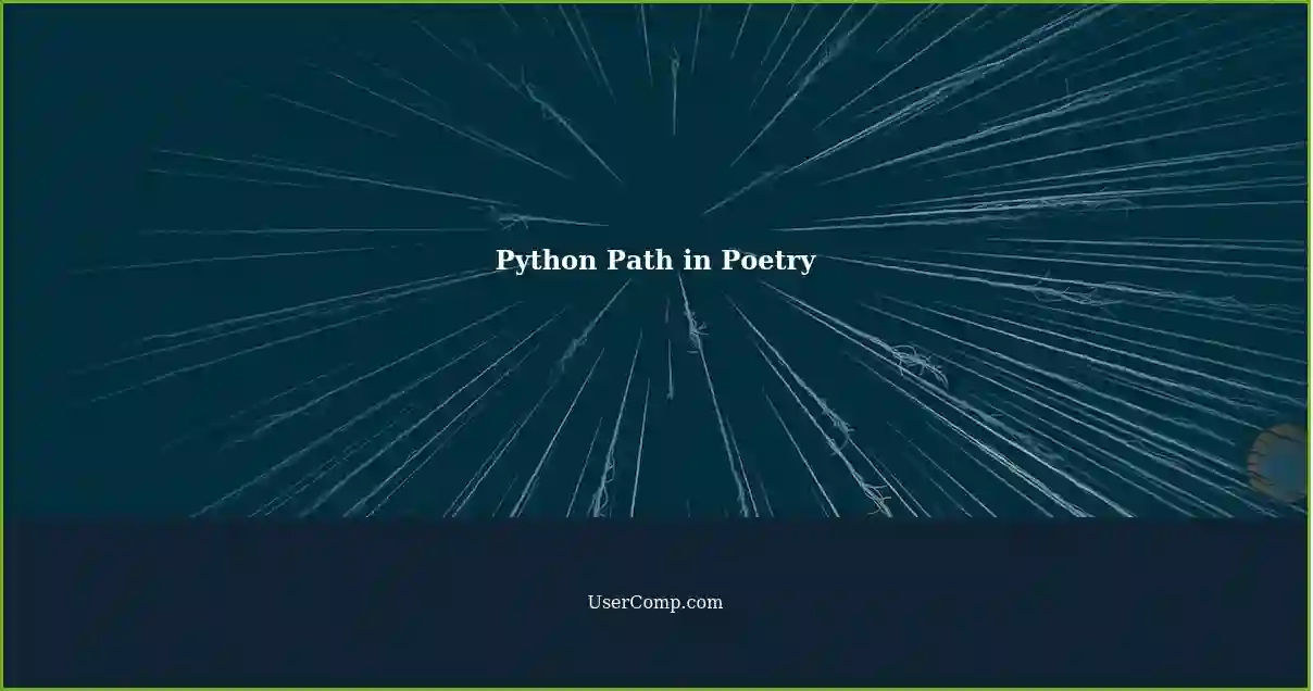 Specify Python Path In Poetry Using Pyprojecttoml