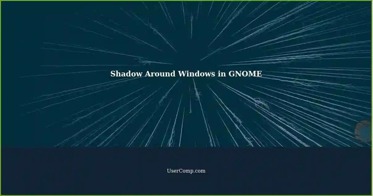 Removing Shadow Around Windows in GNOME