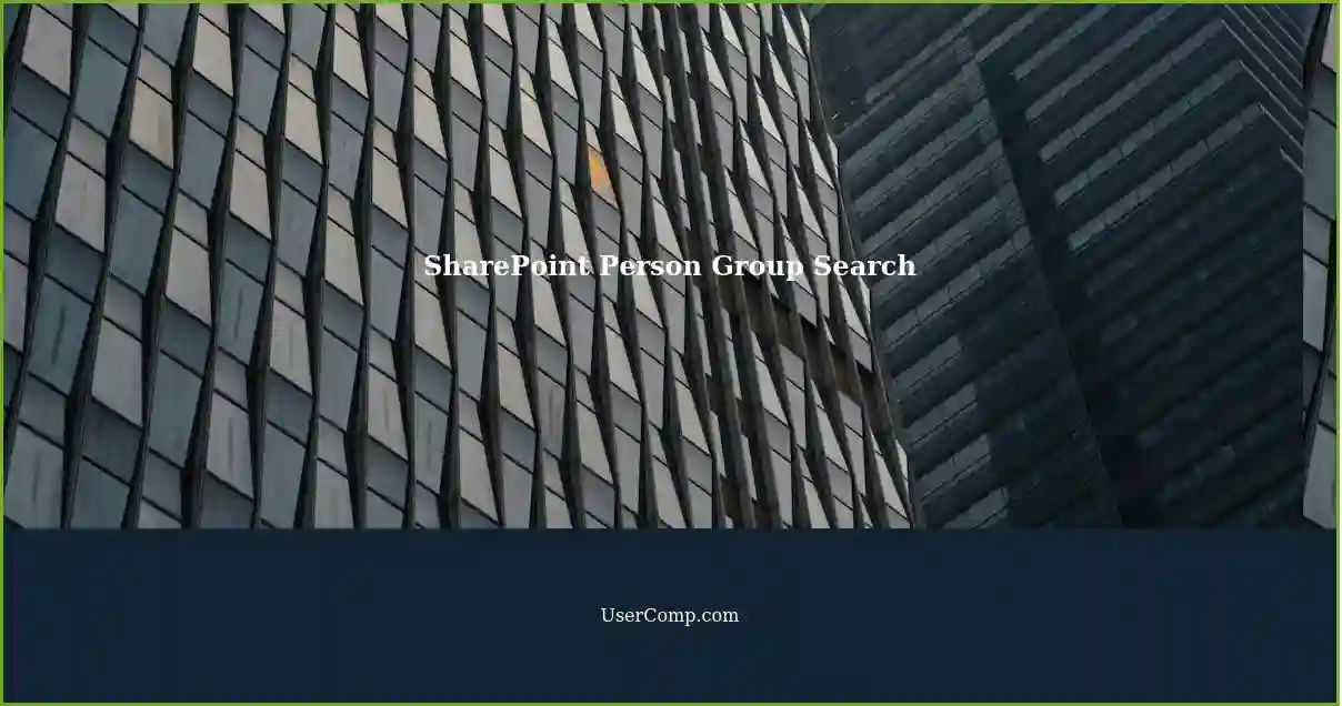 Searching Person Group Column in SharePoint Online: A Staff List Solution